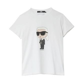 Karl Lagerfeld Ikonik 2.0 Karl T-shirt - - Tops - Damen - Wei&szlig; - S