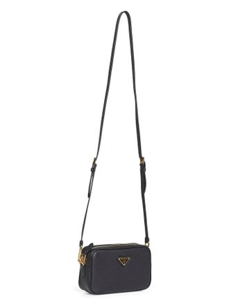 Prada Womens Mini Crossbody Bag Black Calf Leather