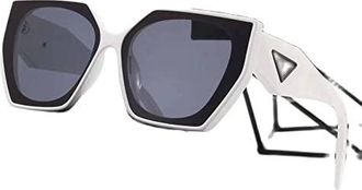 Generic Lunettes de soleil surdimensionnées pour femmes, monture oeil de chat, barre dorée, jambes de plage, pêche, hommes, grandes lunettes de soleil UV400, 