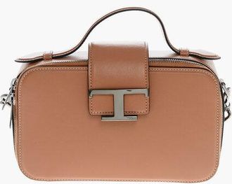 Tod's Leather Camera Bag with Monogram Gr&ouml;&szlig;e Unica