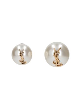 Saint Laurent Pearl Earrings Cassandre