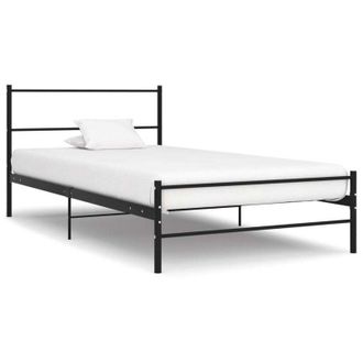 vidaXL Bettgestell Schwarz Metall 100 &times; 200 cm Vidaxl