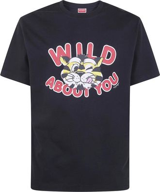 Kenzo Homme, Tops, Noir, Taille: S Wild Tiger Classic T-Shirt