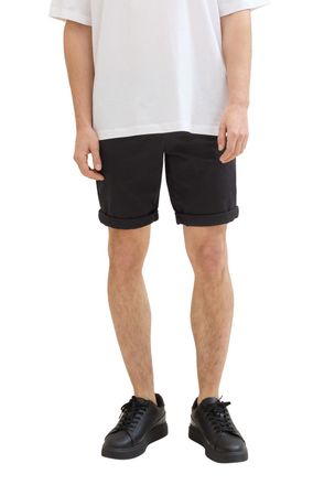 Tom Tailor Tom Tailor Denim Herren Slim Chino Bermuda Shorts mit Stretch, 29999 - Black, M