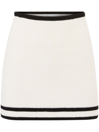 Nina Ricci minijupe en tweed - Blanc