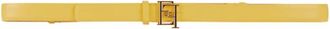 Elisabetta Franchi Femme, Accessoires, Jaune, Taille: XL Ceinture en cuir avec boucle