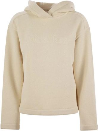Max Mara Femme, Sweatshirts et sweats &agrave; capuche, Beige, Taille: 42 FR Oversized Sweat &agrave; capuche