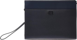 Baldinini Homme, Sacs, Bleu, Taille: ONE Size Trousse en Cuir Foulonn&eacute;