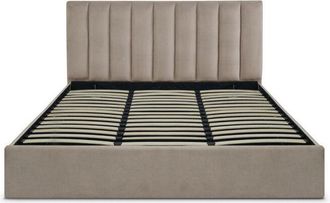 Paris Prix Paris Prix - Lit Coffre Design Velours Songa 180x200cm Taupe
