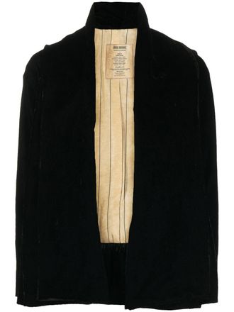 Uma Wang veste &agrave; effet velours - Noir