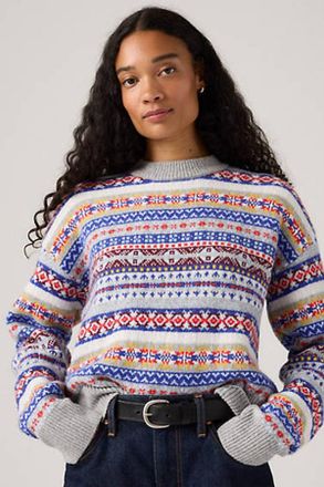 Levi's Pull Jacquard Ines - Femme - Multicolore / Leandra Fairisle Tawny Port Wool Blend - XS