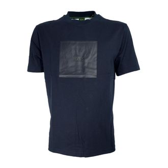 HUGO BOSS Homme, Tops, Bleu, Taille: M Tee-shirt Homme en Jersey de Coton avec Logo Graphique