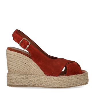 Paloma Barcel&oacute; SANDALE ESPADRILLE &Agrave; SEMELLE COMPENS&Eacute;E LUCILE ROUGE PALOMITAS