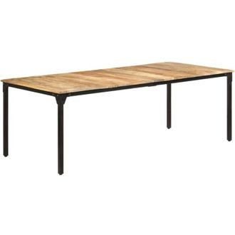 vidaXL Vidaxl - Table de salle &agrave; manger 220x100x76 cm Bois de manguier brut