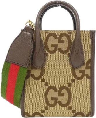 Gucci Sac bandouli&egrave;re Pre-owned en toile et cuir Jumbo GG - Femme - Pre-owned - Brun - Taille: ONE Size