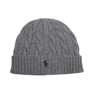 Ralph Lauren Signature Pony Wollmischung M&uuml;tze - - Accessories - Herren - Grau - ONE SIZE