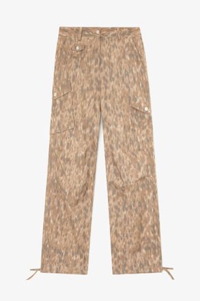Ganni Pantalon cargo en coton imprim&eacute; Burro biologique - Taille 38 - Pour Femme