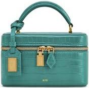 JW PEI Cleo Box Shape Sac &agrave; Main pour Femme-Crocodile Vert