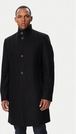 HUGO BOSS Wollmantel 50569223 Schwarz Regular Fit