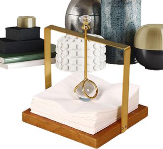 Generico Tischklemmbrett | Vertikaler Organizer aus Holz f&uuml;r Papier, Servietten-Organizer im Vintage-Stil, f&uuml;r K&uuml;che, Bad, Esszimmer, Arbeitsplatte, Restaurant