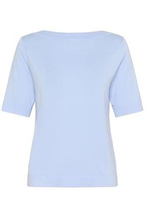 Kaffe Womens Pullover Boat Neck Half Sleeves Regular Fit Light Knit Hip Length