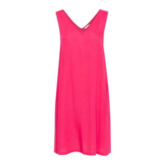 Kaffe Femme, Robes, Rose, Taille: 36 FR Robe Simple Framboise avec Bretelles larges