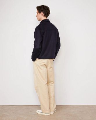 Officine G&eacute;n&eacute;rale Collared Overshirt Jacket - Navy