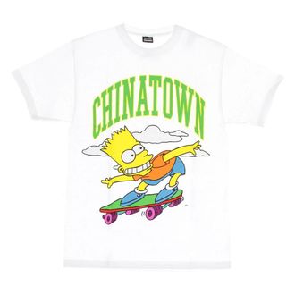 Market Simpsons Arc Tee Wei&szlig;es T-Shirt - - Tops - Herren - Wei&szlig; - S