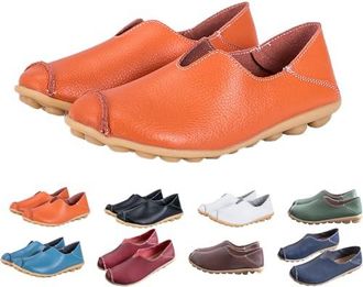 Generic Chaussures plates &eacute;l&eacute;gantes pour femme - Mocassins d&eacute;contract&eacute;s &agrave; bout rond - Respirantes - Chaussures de marche souples - Antid&eacute;rapantes - Chaussures
