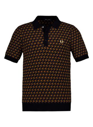 Fred Perry Herren Polo-Shirt braun,schwarz