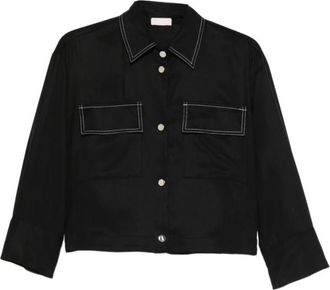 Liu Jo Femme, Blouses et Chemises, Noir, Taille: 36 FR LIU JO White Chemises Noir