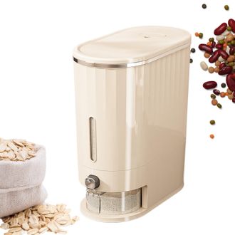Generic Reis Aufbewahrungsbox - Staubdichter Getreidestocker Mit Versiegeltem Deckel, Drucktastenspender, Multifunktionaler K&uuml;chenbeh&auml;lter F&uuml;r Rote Bohnen, Re
