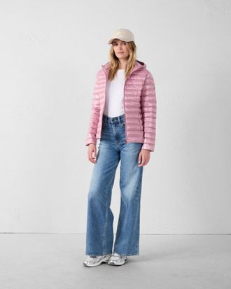 Jott Doudoune l&eacute;g&egrave;re &agrave; capuche Rose antique Cloe shiny - Taille XS