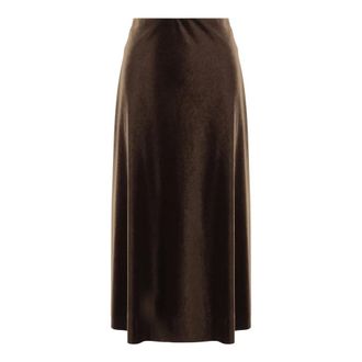 F.it Femme, Jupes, Brun, Taille: 42 FR Jupe en velours stretch