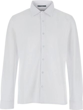 KANGRA Homme, Chemises, Blanc, Taille: 3XL Camicia M/L in Piquet Leggero