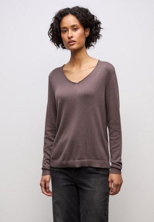 Street One V-Ausschnitt-Pullover Feinstrick