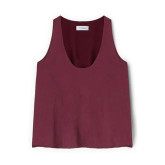 Motivi Satin-Top mit breiten Schultern - - Tops - Damen - Rot - S