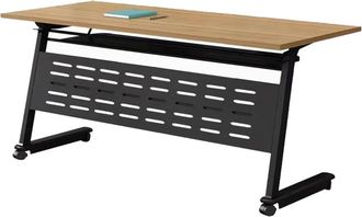 Generic Tragbarer Klapptisch, klappbarer Besprechungstisch - Klapptisch f&uuml;r B&uuml;ros, Konferenzr&auml;ume, Schulungsr&auml;ume und Klassenzimmer - Naturfarben, 160 x 50 x 