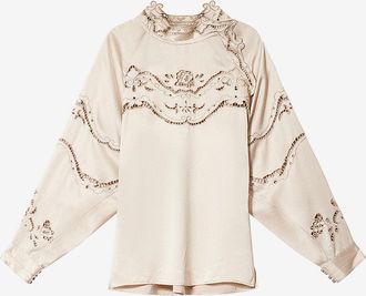 Isabel Marant Top Enelia En Soie - Femme - Champagne - Taille36 - Isabel Marant
