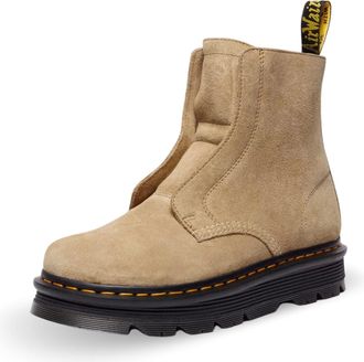 Dr. Martens Herren Zebzag Laceless Savannah Tan Eh Suede Platform, Schwarz, 38 EU