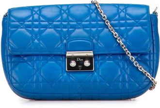 Dior Hobo Bags - Lambskin Cannage Miss Dior Promenade Chain Crossbo - Gr. unisize - in Blau - f&uuml;r Damen