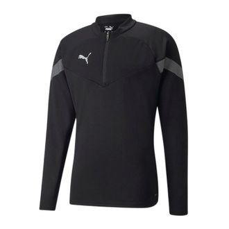 Puma TeamFinal Trainingsjacke f&uuml;r Herren, mit kurzem Rei&szlig;verschluss, Training (Schwarz bedruckt)