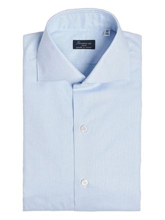 Finamore chemise à boutonnière - Bleu