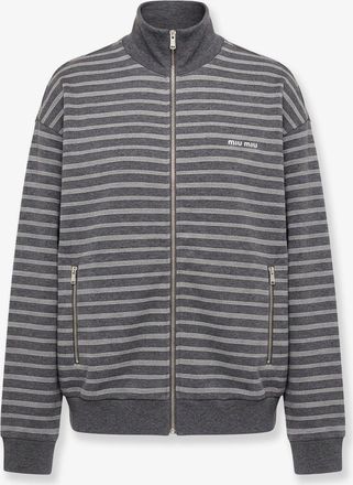 Miu Miu Striped cotton sweatshirt - MIU MIU - gender_Woman