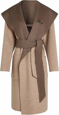 Karl Lagerfeld Manteau Au Genou - Beige