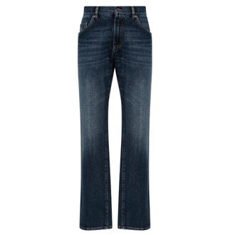 Dolce & Gabbana Indigo Blaue Straight-Leg Denim Jeans - - Jeans - Herren - Blau - XL