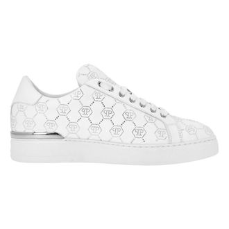 Philipp Plein unisex, Chaussures, Blanc, Taille: 41 EU Lo-Top Baskets Monogram