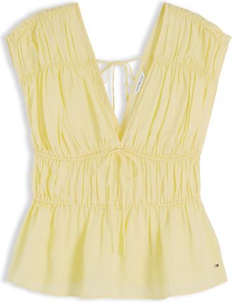 Tommy Hilfiger Top Regular Fit Sleeveless Smock Blouse With