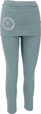 Guru Shop Yoga-Hose, Leggings mit Minirock Bio BW Yogi - Aqua, Damen, Baumwolle, Size:XXL
