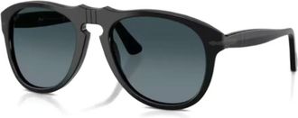Persol round frame sunglasses - Schwarz